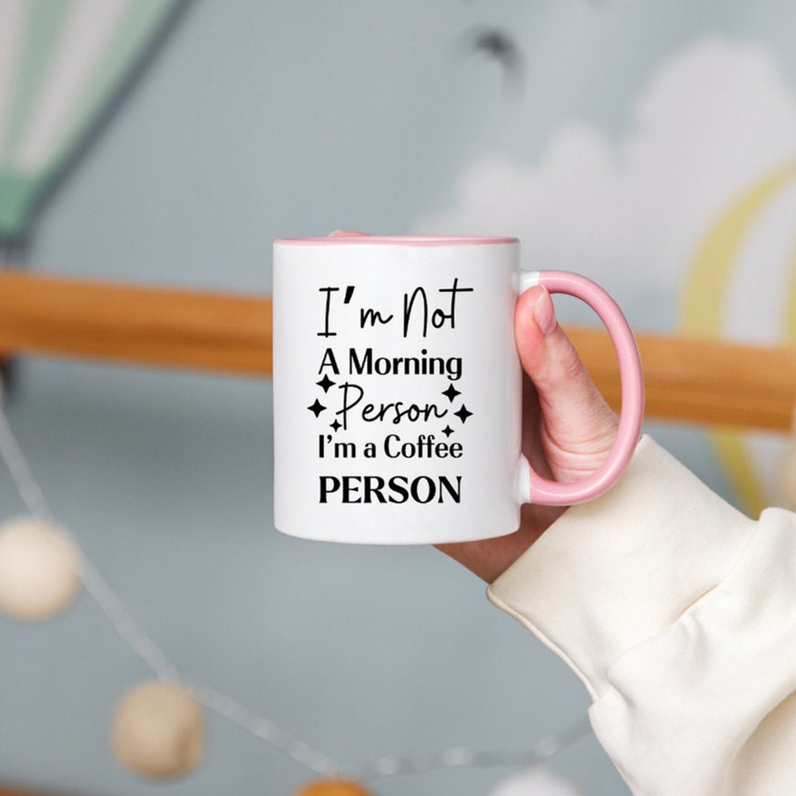 I'm Not a Morning Person I'm a Coffee Person Mug, Funny Coffee Lover ...