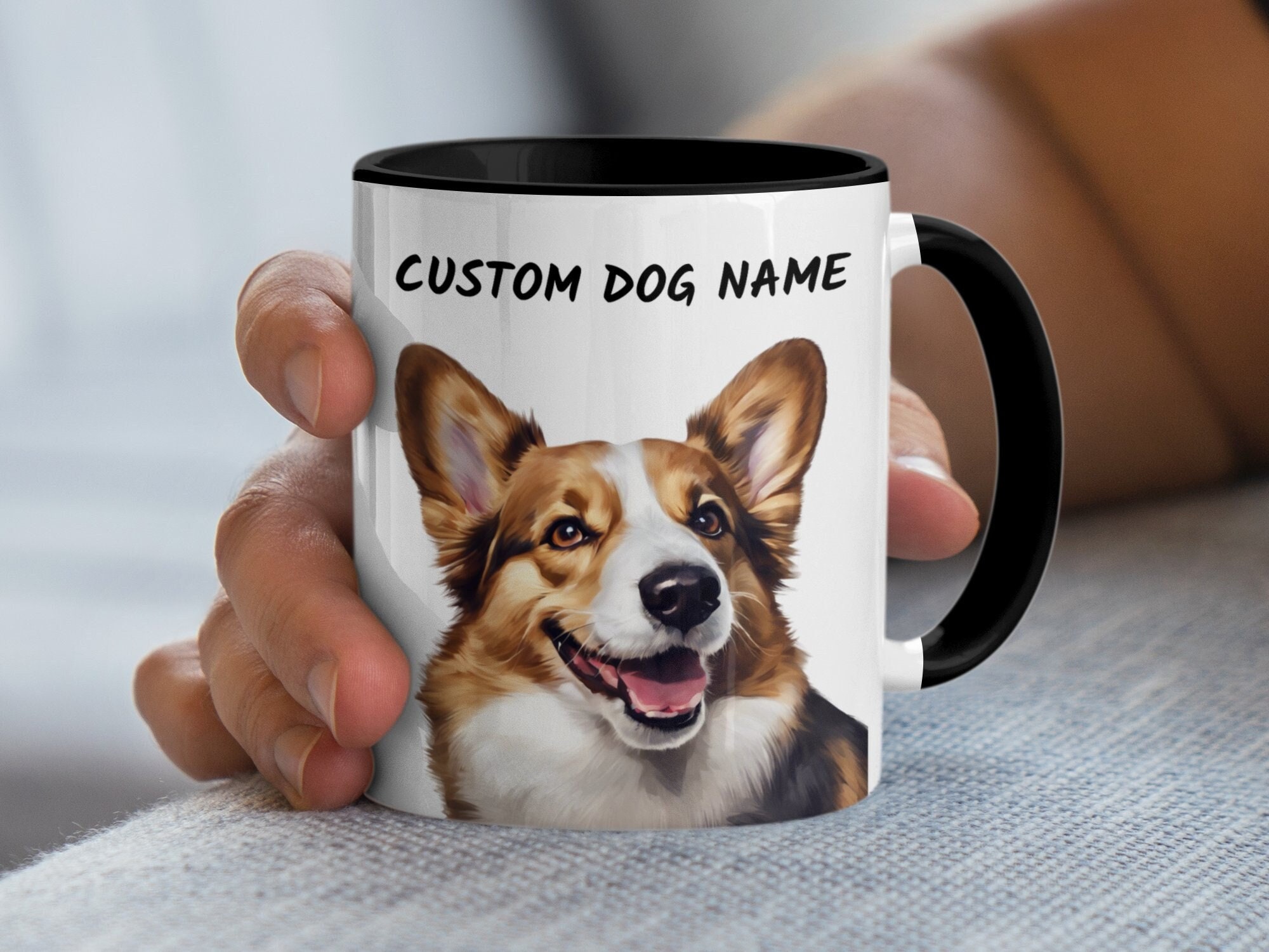 Personalized Corgi Dog Mug, Custom Name Corgi Mug, Unique Corgi Lover ...