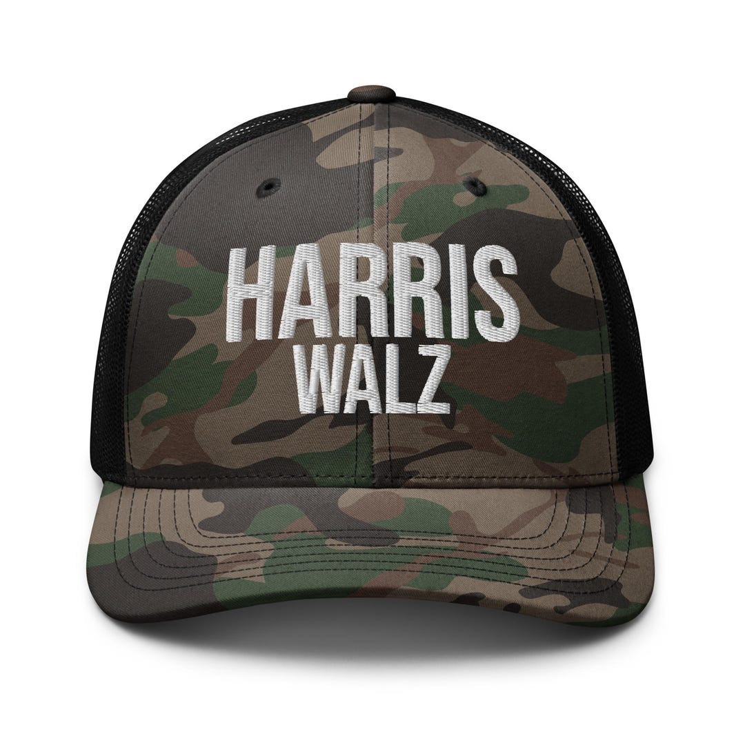 Kamala Harris Tim Walz Embroidered Camouflage Trucker Hat - Etsy