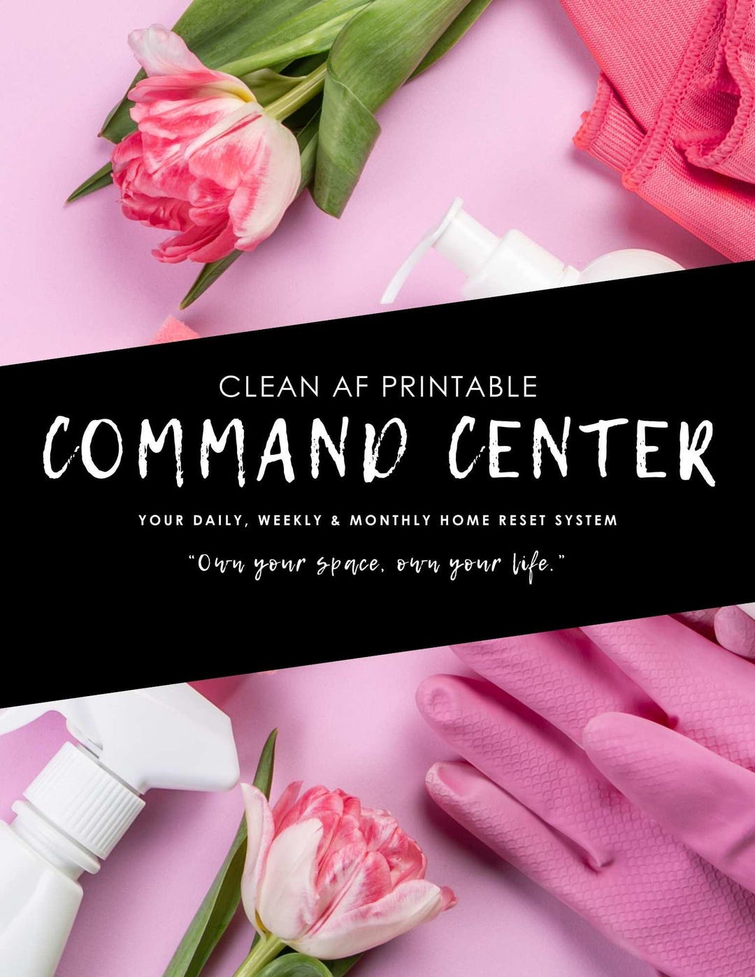 Clean AF Command Center Printable | Home Organization Binder | Digital ...
