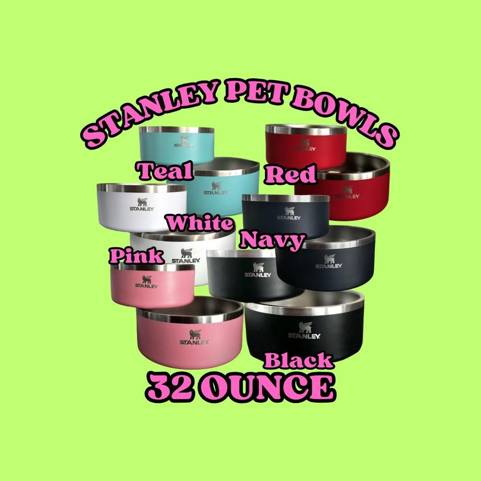 32 Ounce Stanley Pet Bowl 6 Different Colors - Etsy