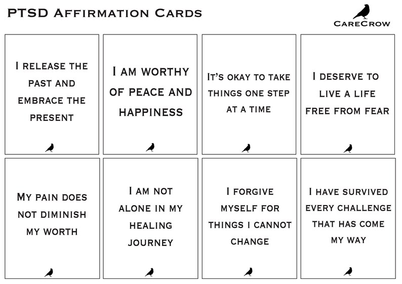 PTSD Affirmation Cards (EN) - Etsy