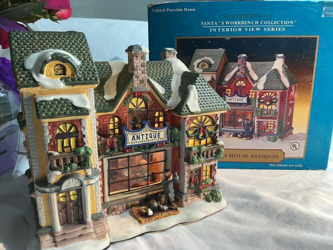 Lighted Porcelain House - Heritage House Antiques - Santas Workbench ...