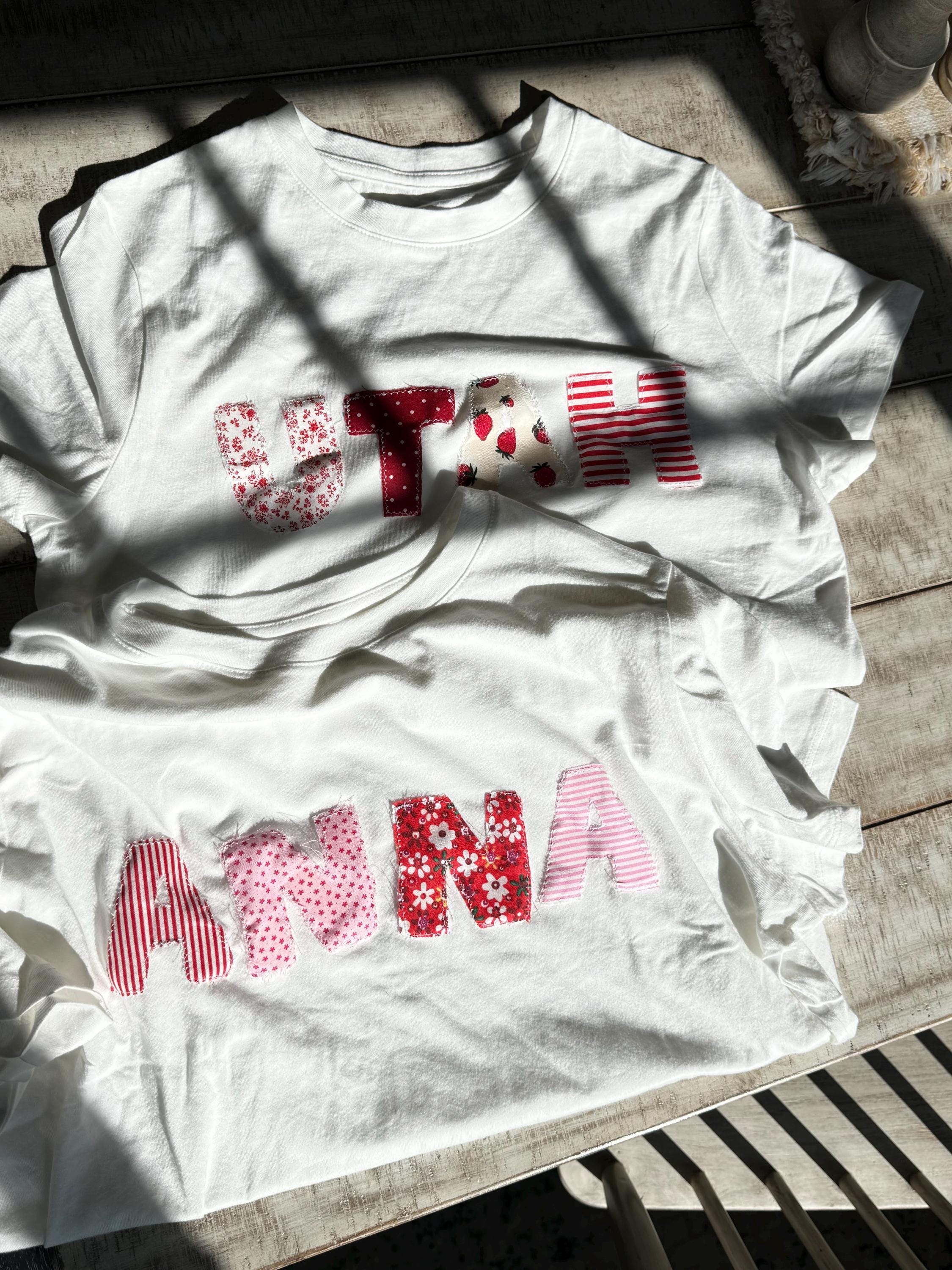 Personalized Patchwork Tee - Etsy