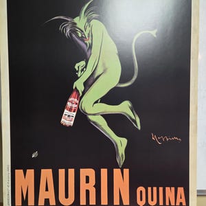 This is a Vintage Advertising Poster of the French Alcoholic Drink ...