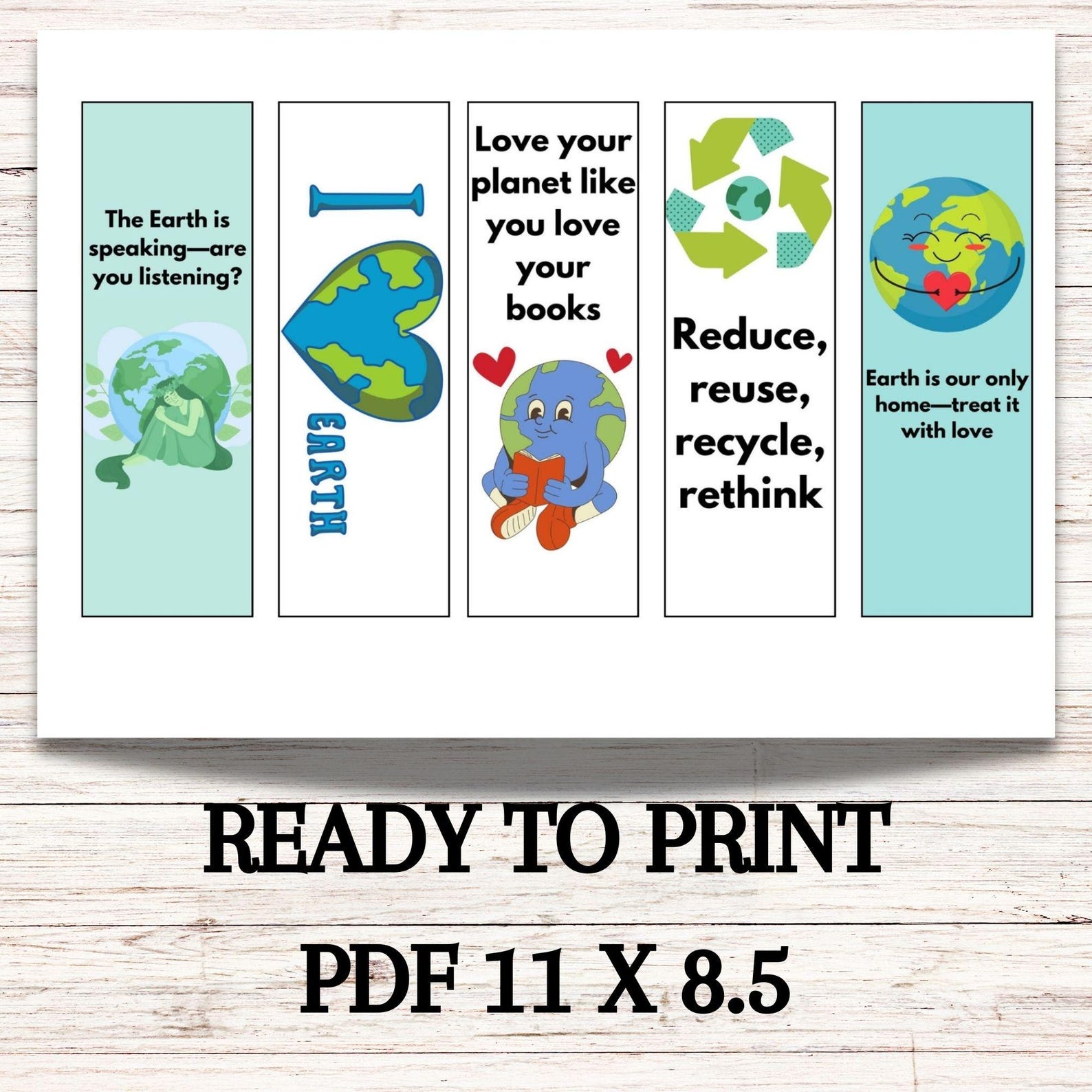 Earth Day Bookmarks, Kids Earthday Gifts for Earthday, Environment Day ...