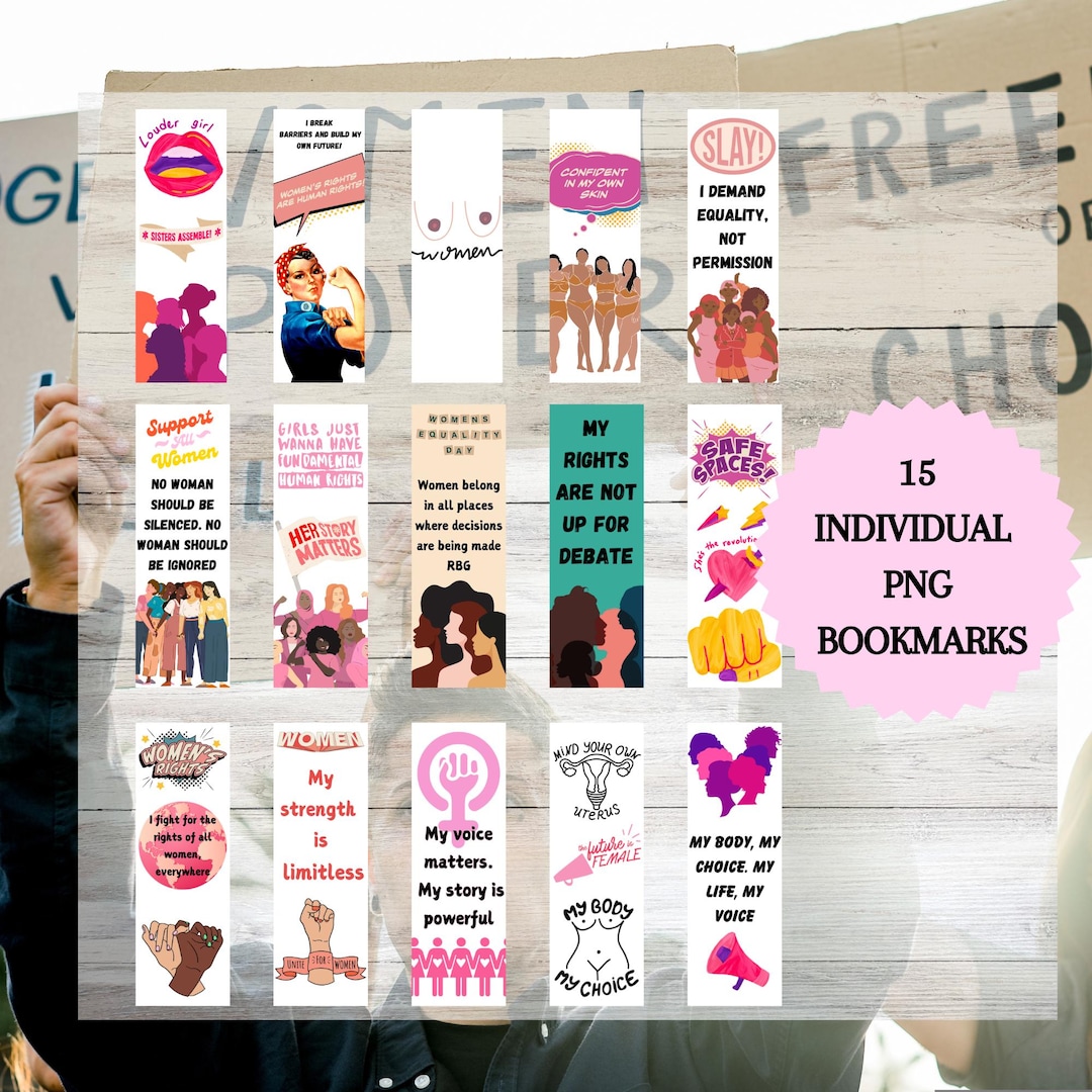 Empowering Women's Rights Bookmarks: Feminist Quotes (PDF Printable Set ...