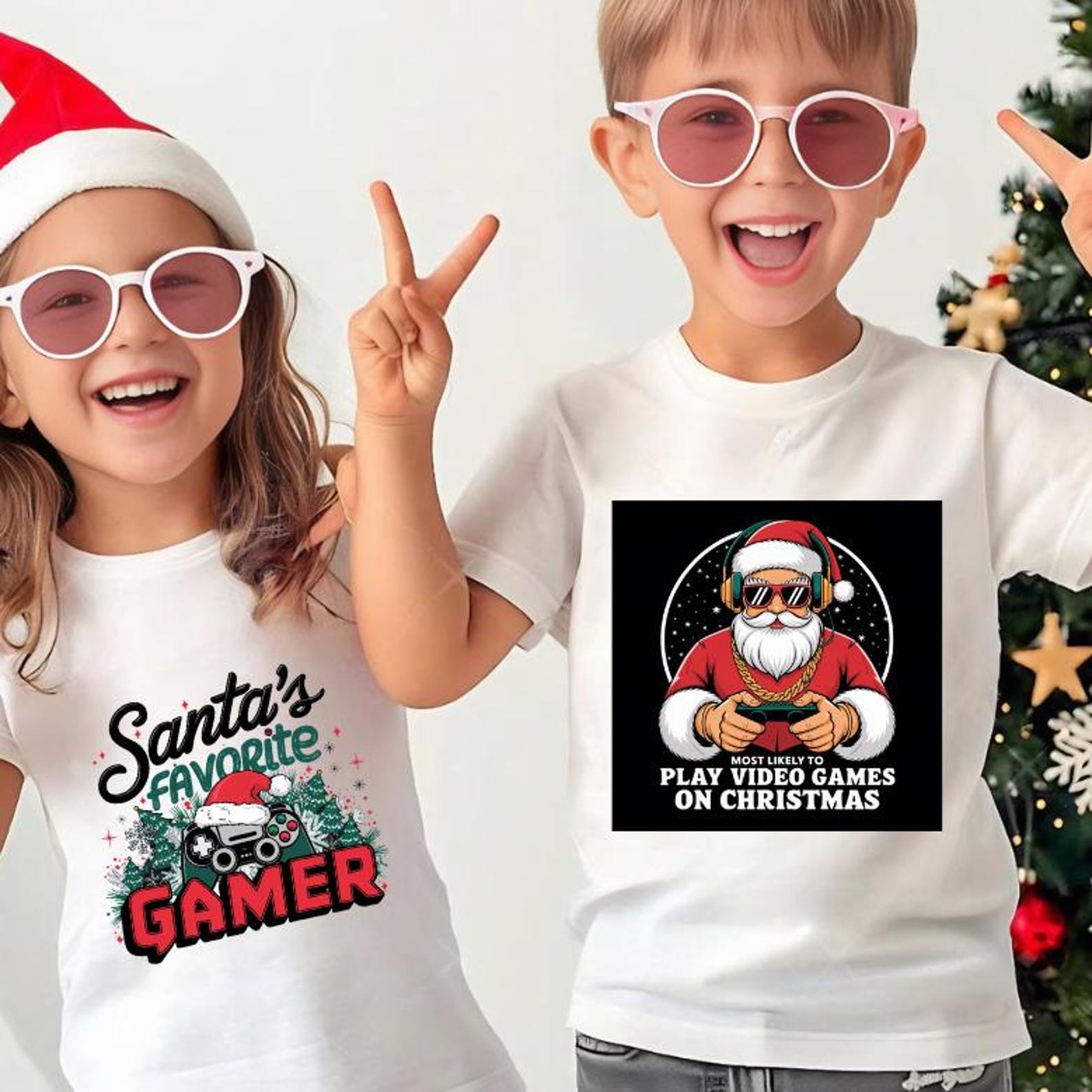 Santa Gamer, Christmas Video Games, PNG, Gaming, Favorite Gamer - Etsy
