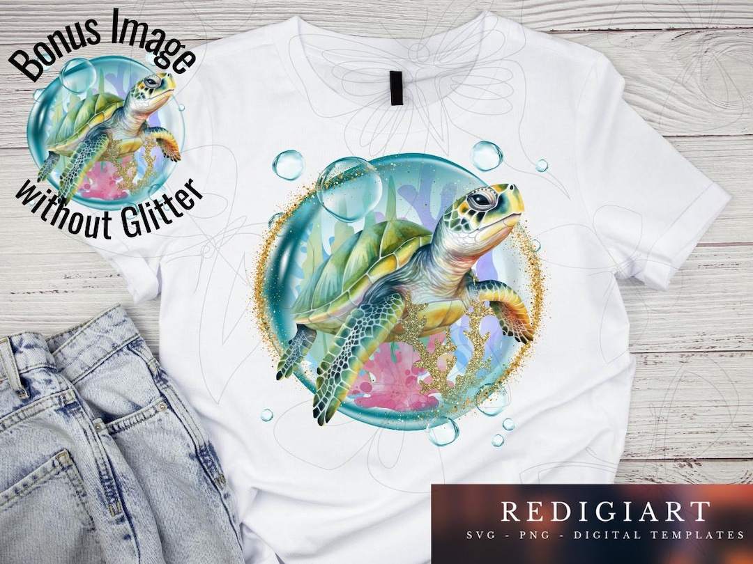 Sea Turtle PNG, Sublimation Design, Turtle Clipart (digital Download ...