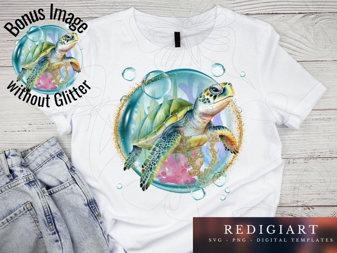 Sea Turtle PNG, Sublimation Design, Turtle Clipart (digital Download ...