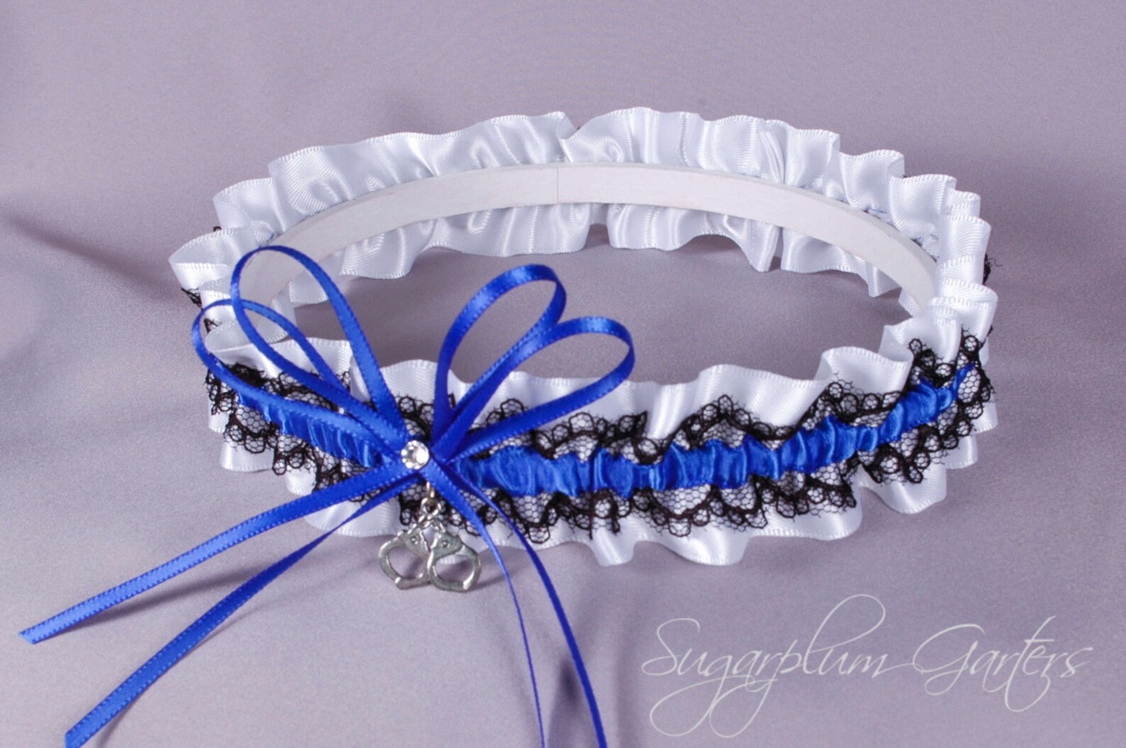 Thin Blue Line Police Officer Lace Wedding Garter Set - Etsy
