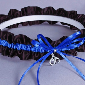 Thin Blue Line Police Officer Wedding Garter Set - Etsy