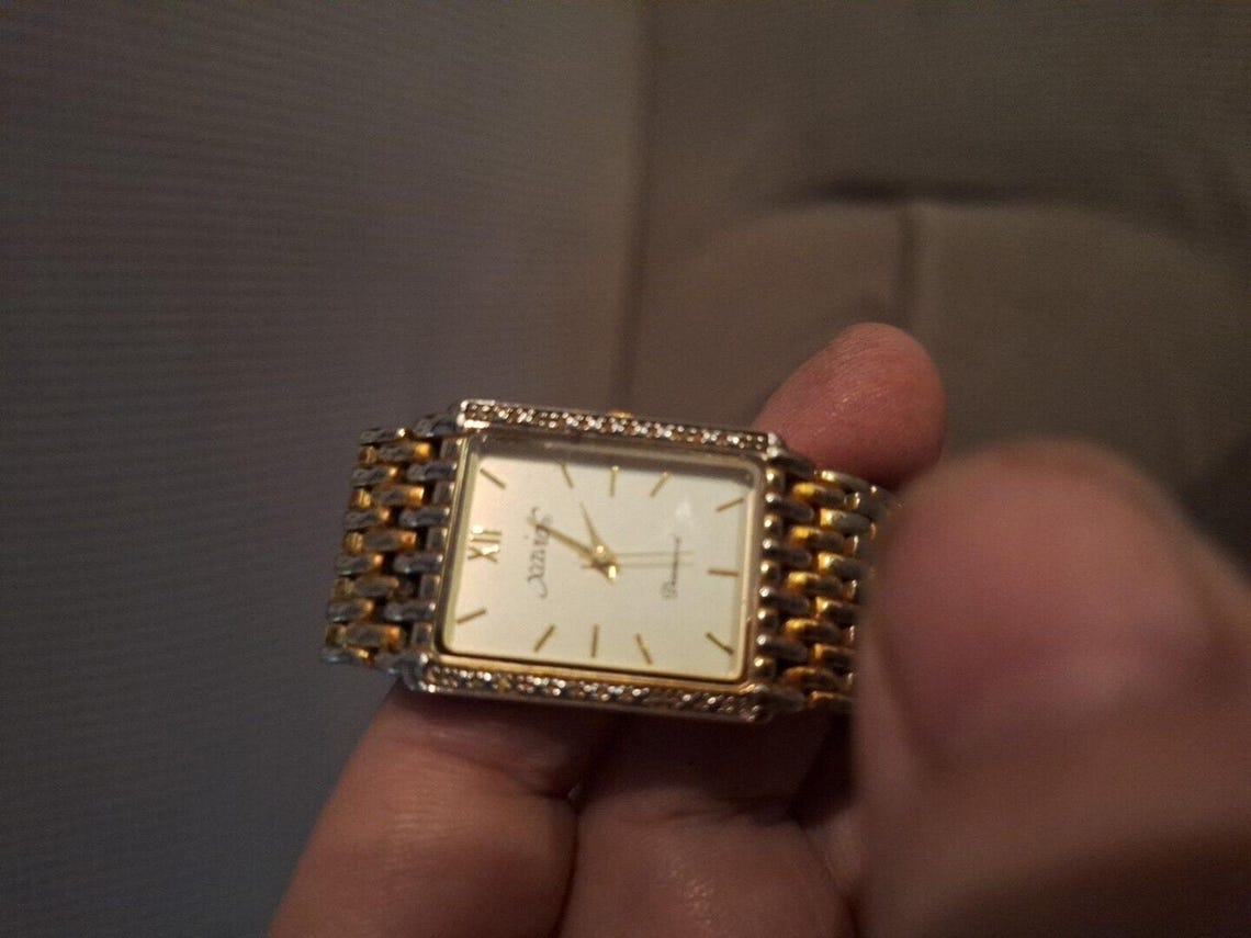 Vintage Xavier Diamond Quartz Men's Watch Masterpiece Gold Tone Needs ...