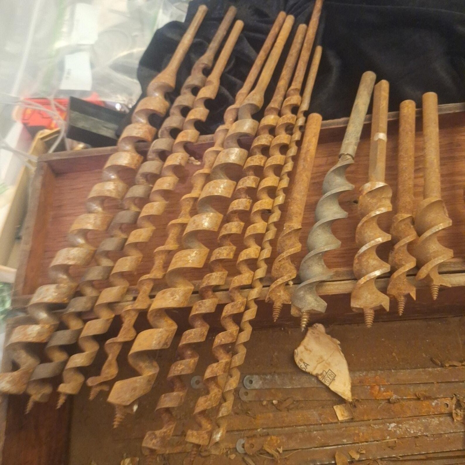 16 Antique Barn Beam Drill Bits Collectible Post Boring Wood With ...