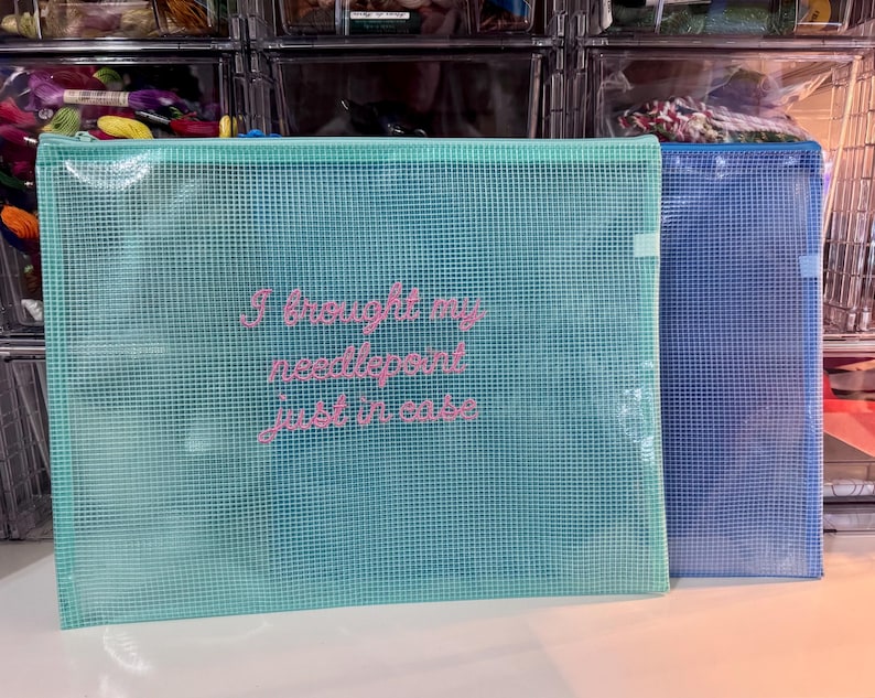 Needlepoint Project Bag- Large - I Brought My Needepoint Just in Case ...