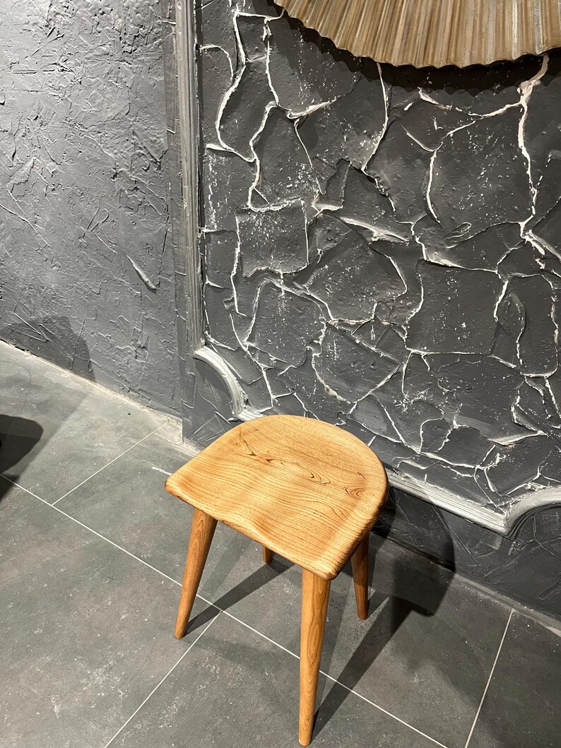 Handmade Chestnut Wood Stool Custom Rustic Design-unique Handmade ...