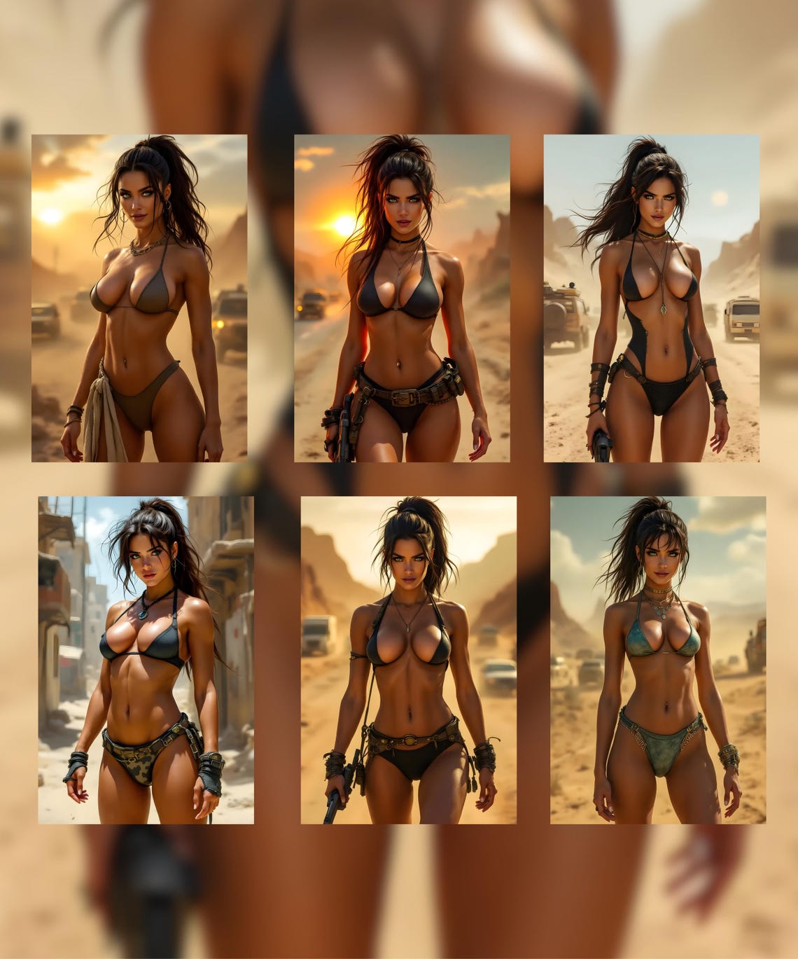 Panam-inspired Waifu Poster – Cyberpunk Desert Rebel Girl Art | Nomad Outlaw Digital Print ...