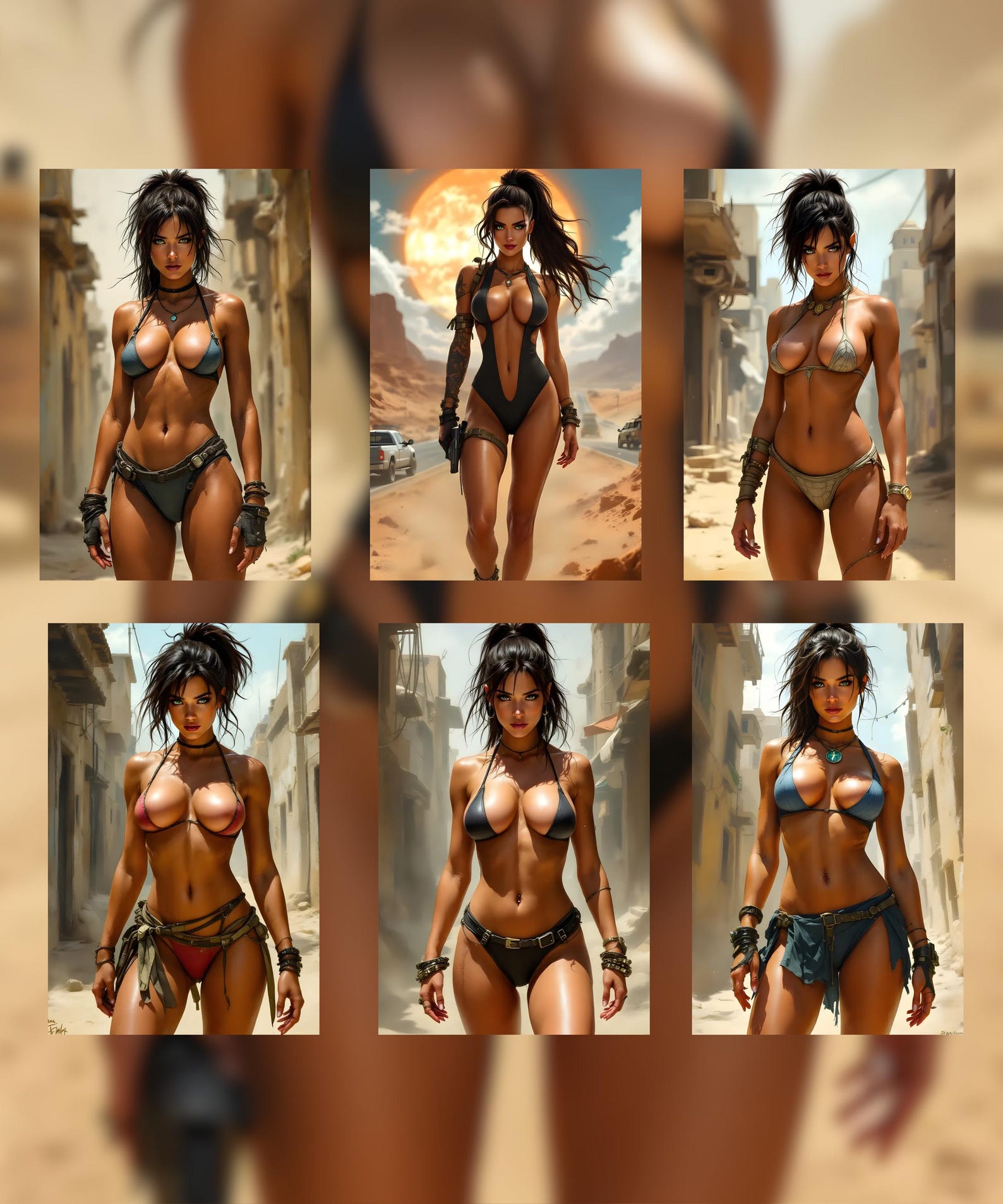 Panam-inspired Waifu Poster – Cyberpunk Desert Rebel Girl Art | Nomad Outlaw Digital Print ...