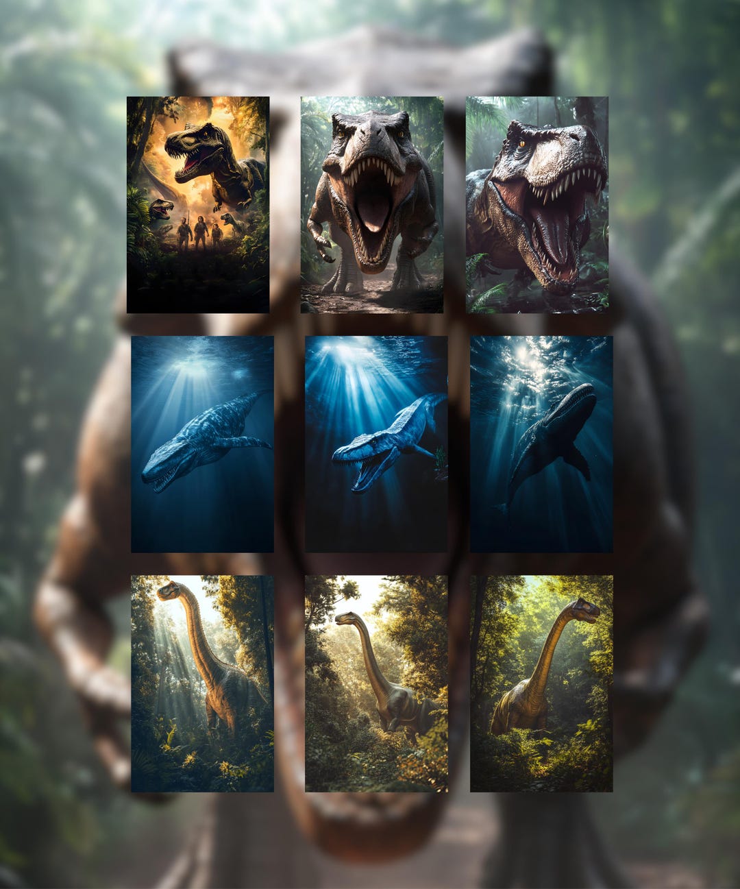 Jurassic Dinosaur Inspired Poster – Epic Jurassic World Art Print ...