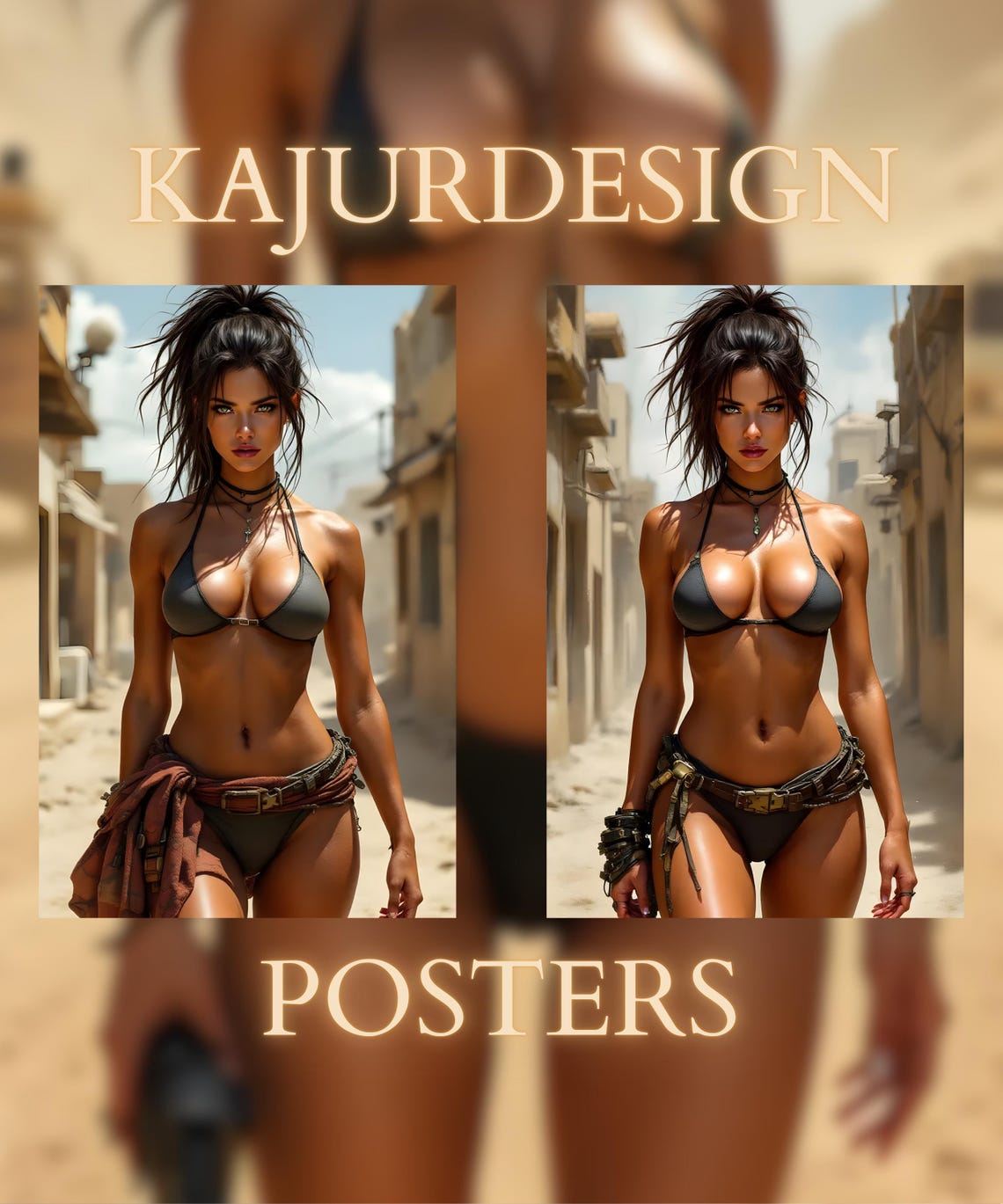 Panam-inspired Waifu Poster – Cyberpunk Desert Rebel Girl Art | Nomad Outlaw Digital Print ...