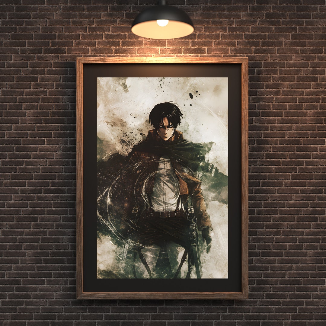 Buy Attack on Titan Inspired Digital Posters, Levi Ackerman, Shingeki ...