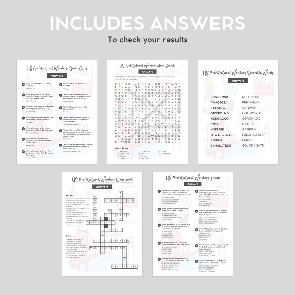 Printable Games, Group Games, Trivia Games Bundle, Fun Games for Adults ...