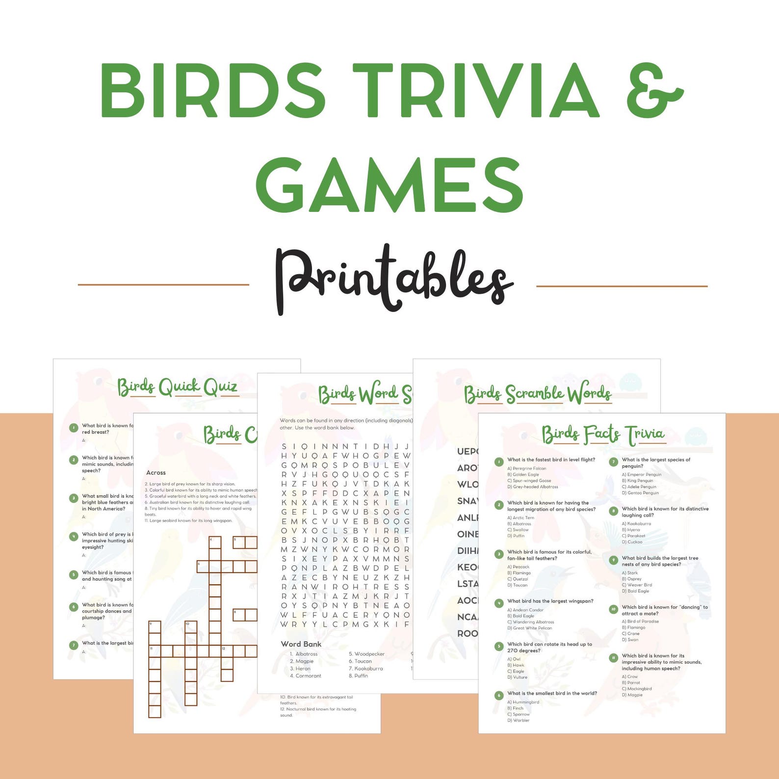 Printable Games, Group Games, Trivia Games Bundle, Fun Games for Adults ...