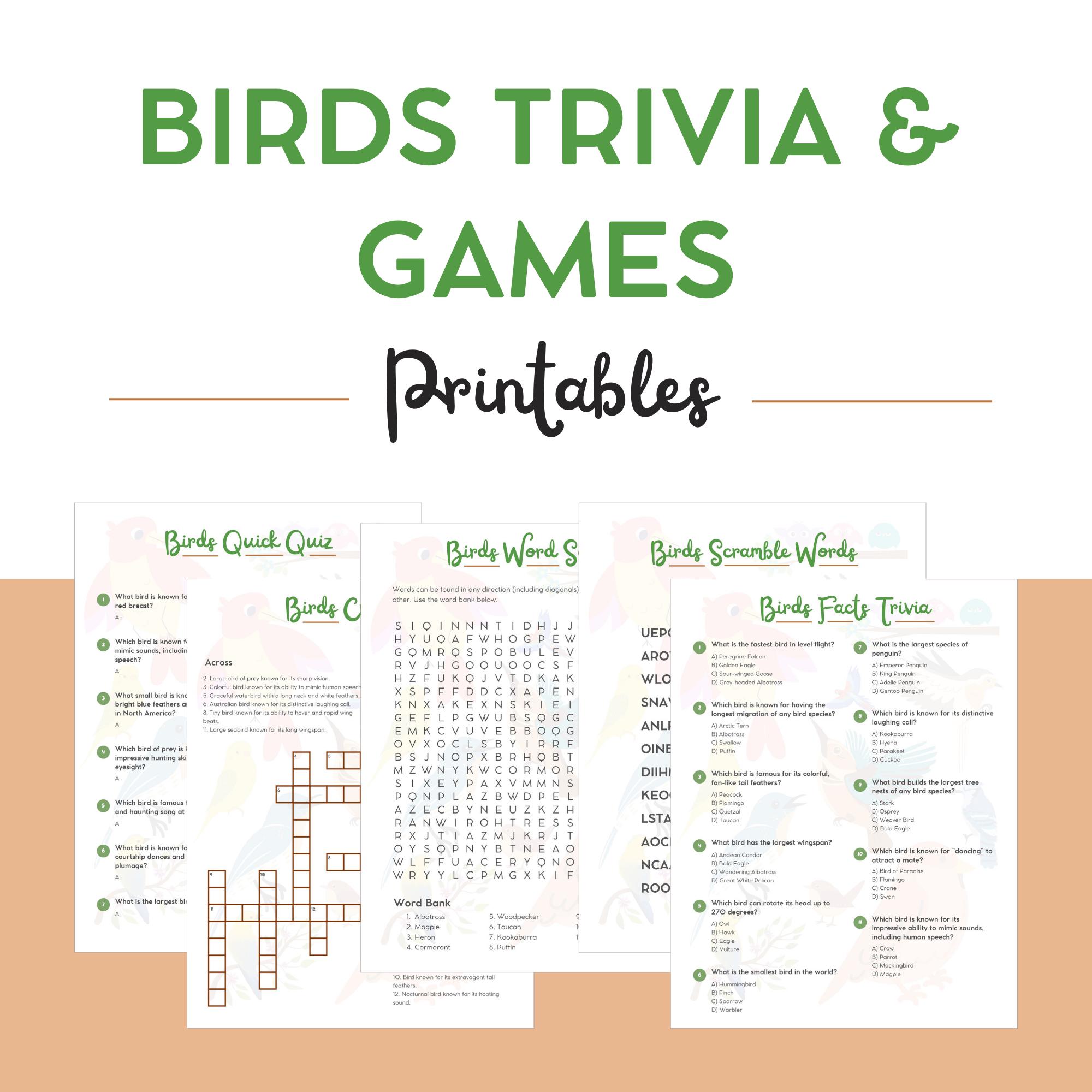 Printable Games, Group Games, Trivia Games Bundle, Fun Games for Adults ...