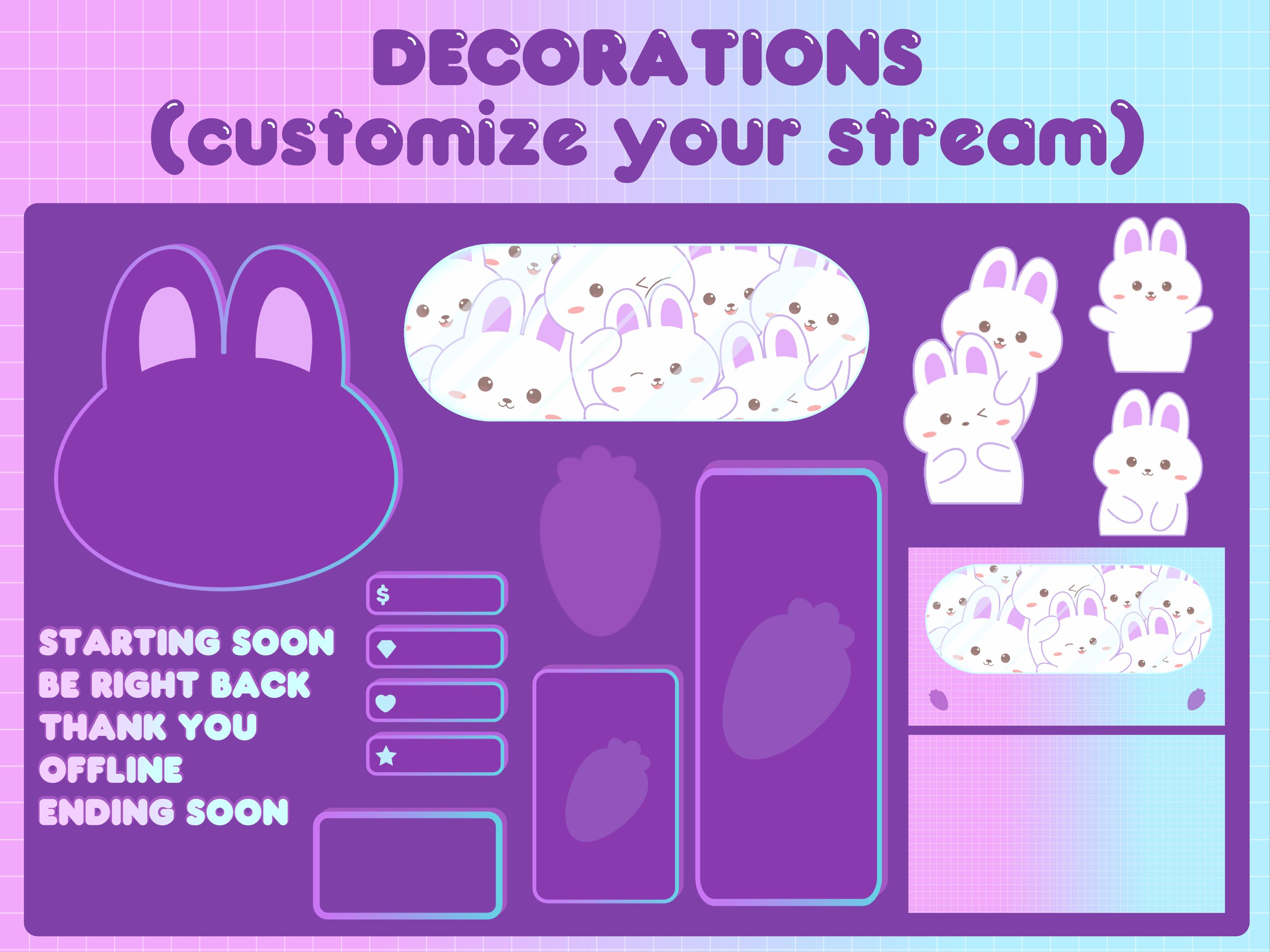 Rabbits Capsule Twitch Animated Stream Package | Overlay Package ...