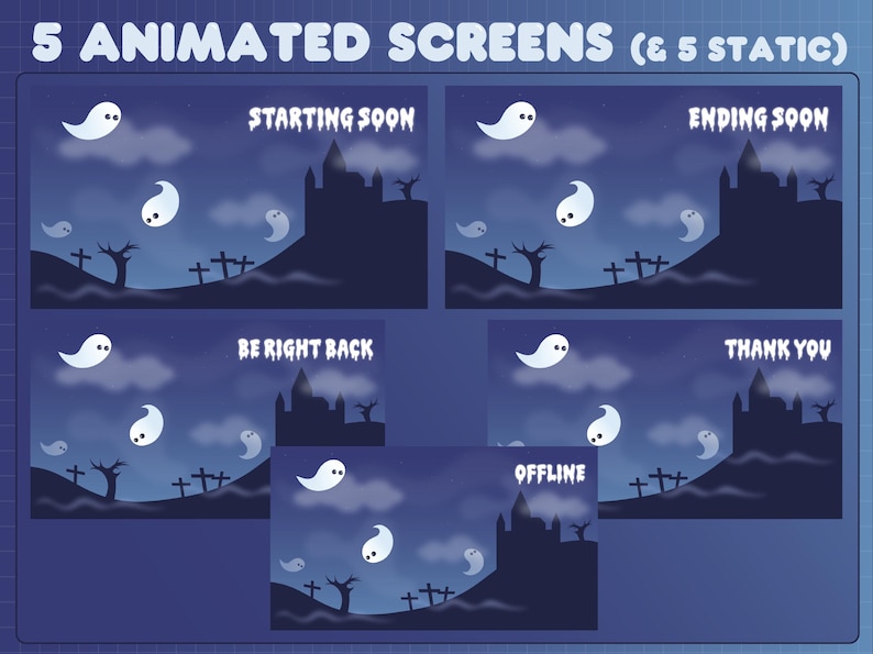 Haunted Castle Twitch Animated Stream Package | Overlay Package ...