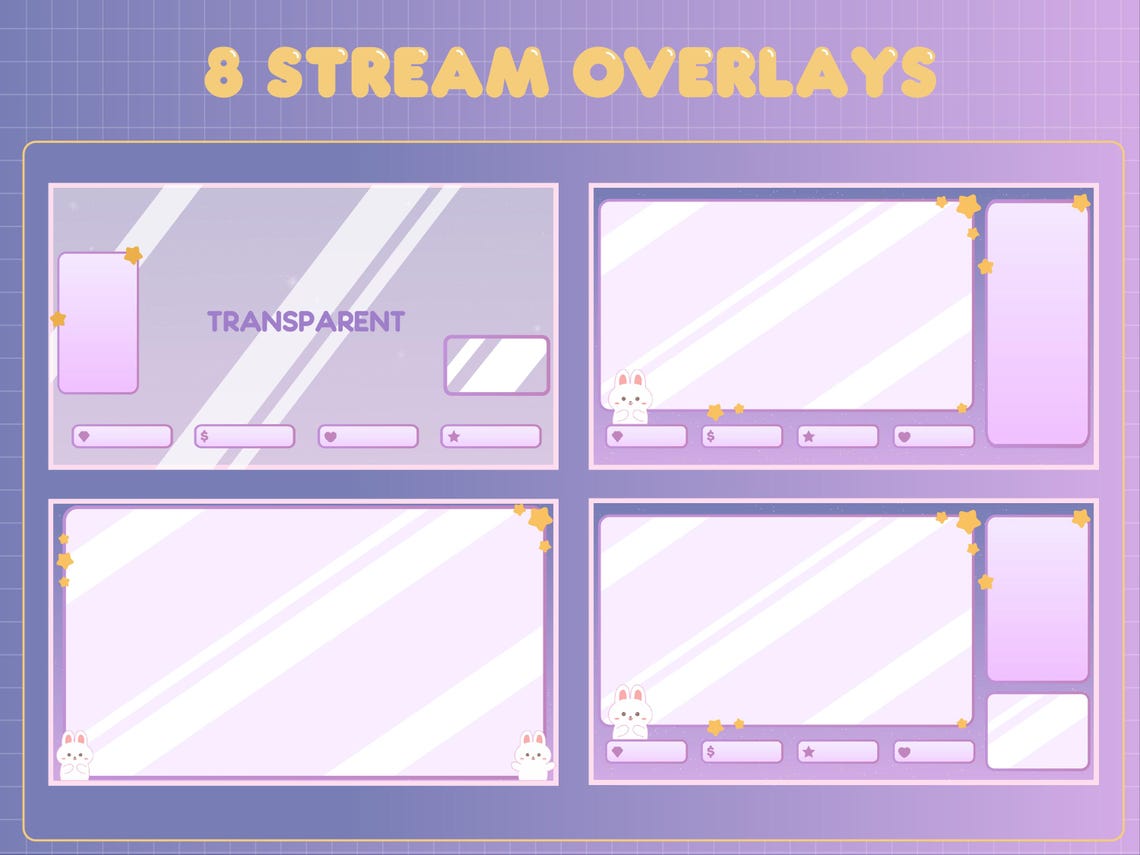 Rabbits in the Sky Twitch Animated Stream Pack | Overlay Package ...