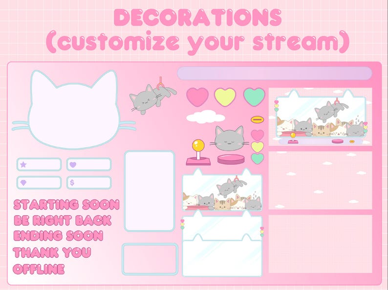 Cats Claw Machine Twitch Animated Stream Pack | Overlay Package ...
