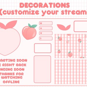 Peach Theme Twitch Animated Stream Package | Overlay Package | Twitch ...