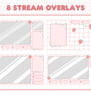 Strawberry Twitch Animated Stream Pack | Overlay Package | Twitch ...