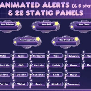 Cat Wind Chime Twitch Animated Stream Package | Overlay Package ...