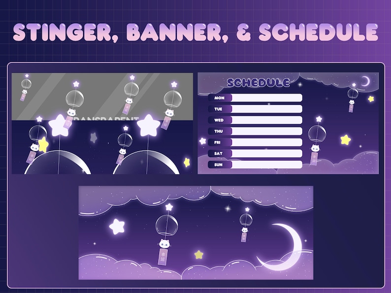 Cat Wind Chime Twitch Animated Stream Package | Overlay Package ...