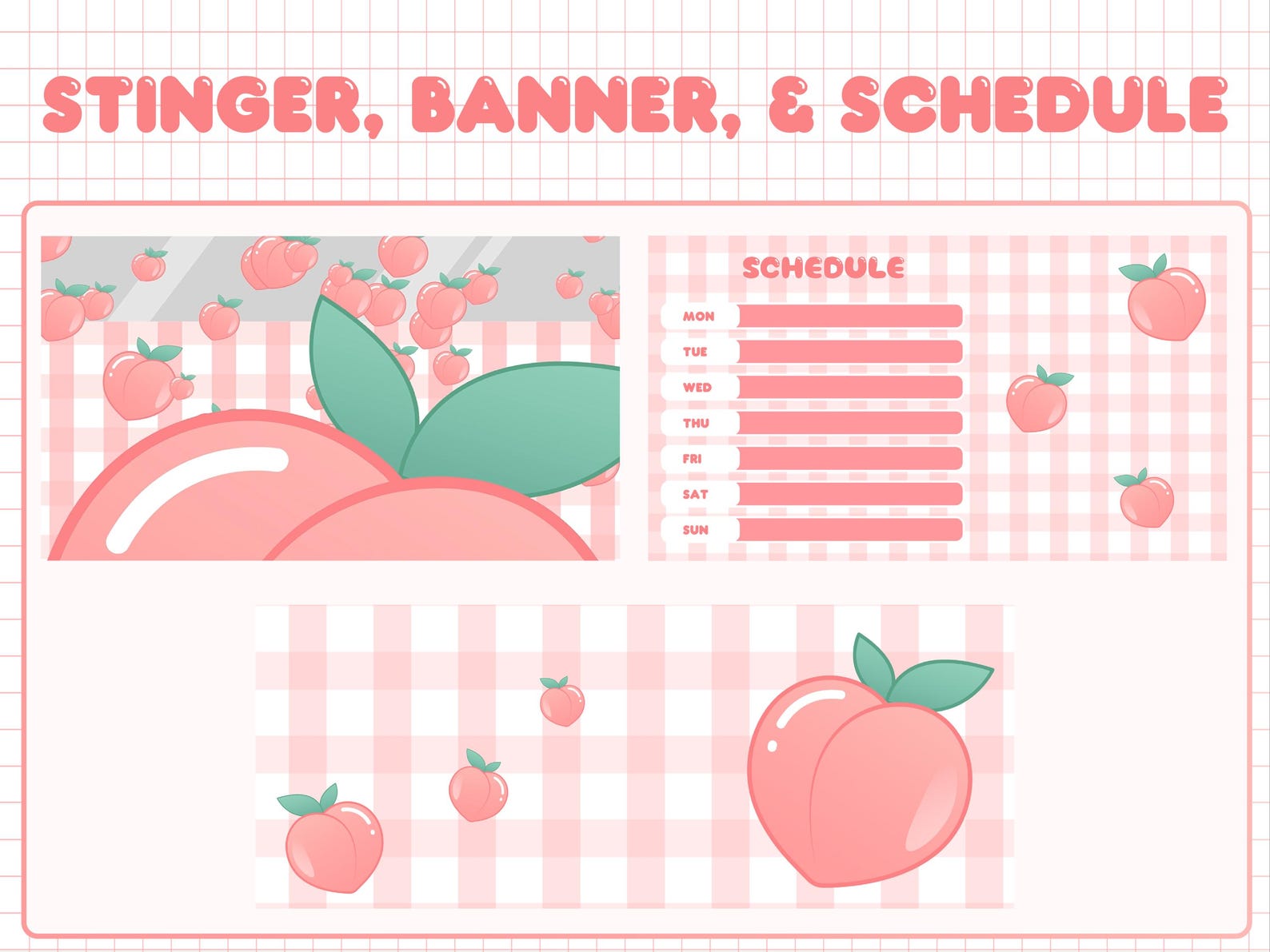 Peach Theme Twitch Animated Stream Package | Overlay Package | Twitch ...