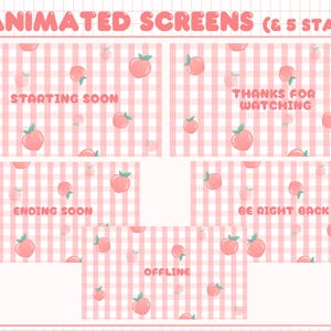 Peach Theme Twitch Animated Stream Package | Overlay Package | Twitch ...