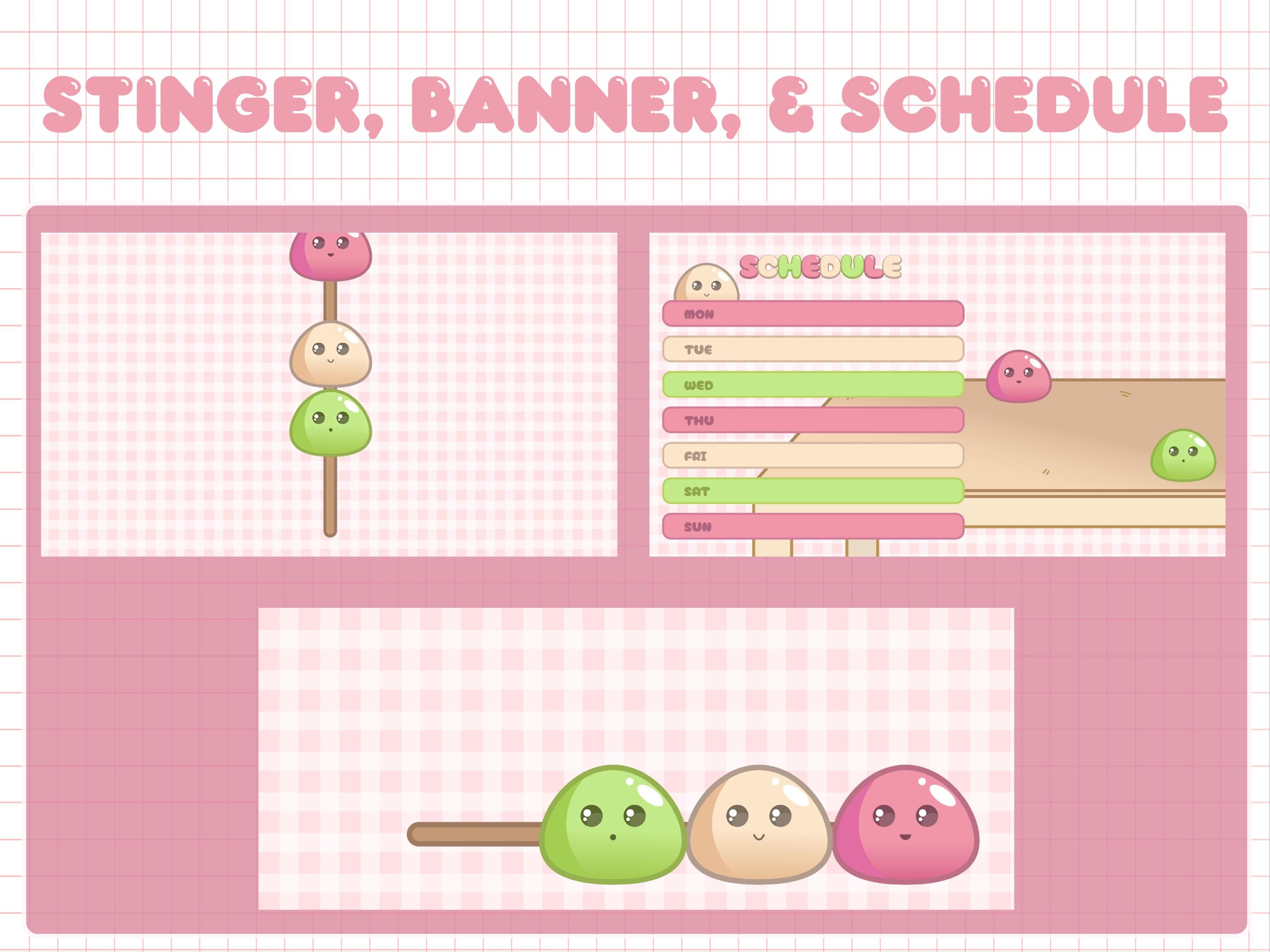 Jumping Mochi Twitch Animated Stream Package | Overlay Package | Twitch ...