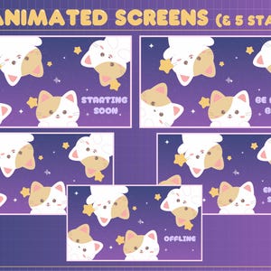 Cats in the Sky Twitch Animated Stream Pack | Overlay Package | Twitch ...