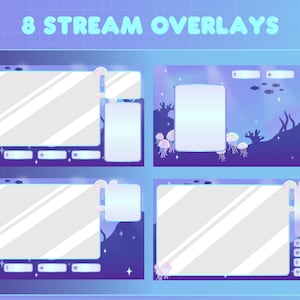 Jellyfish Underwater Twitch Animated Stream Package | Overlay Package ...