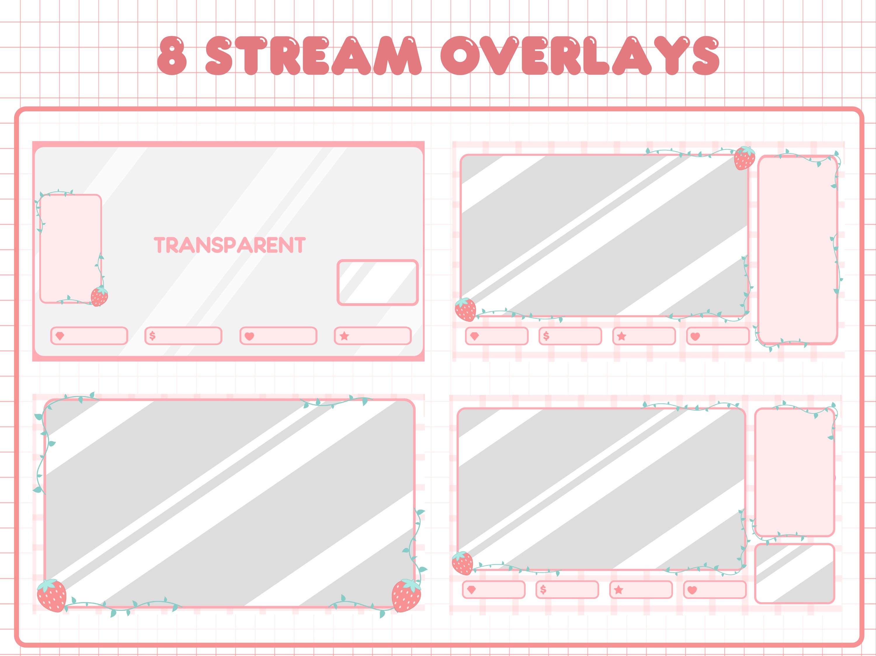 Strawberry Twitch Animated Stream Pack | Overlay Package | Twitch ...