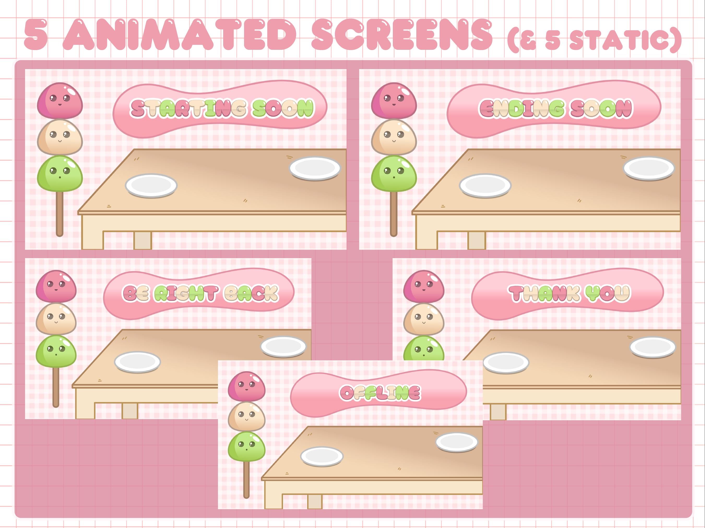 Jumping Mochi Twitch Animated Stream Package | Overlay Package | Twitch ...