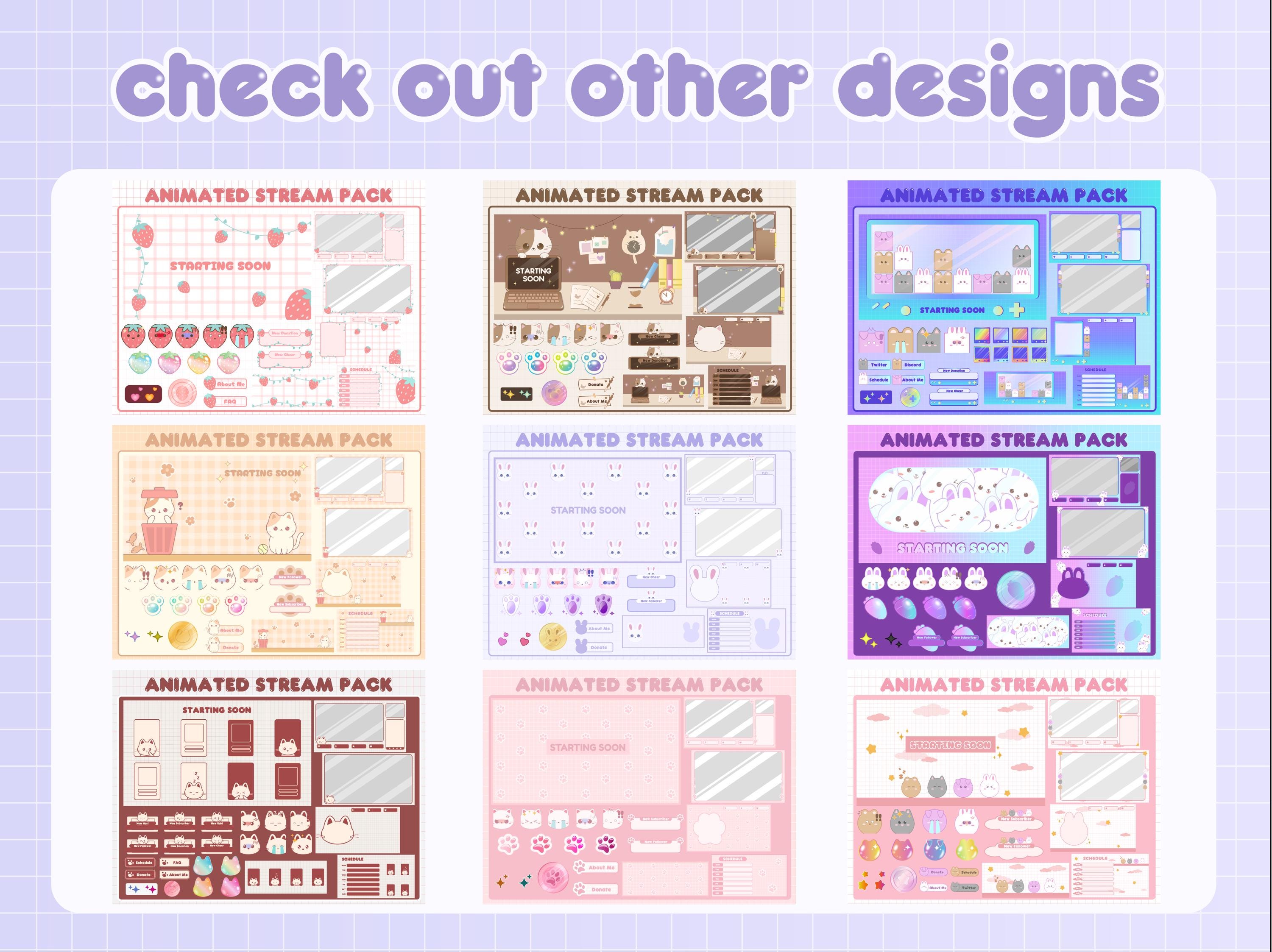 Cat Baloon Twitch Animated Stream Package | Overlay Package | Twitch ...