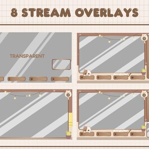 Cat Study Room Twitch Animated Stream Package | Overlay Package ...