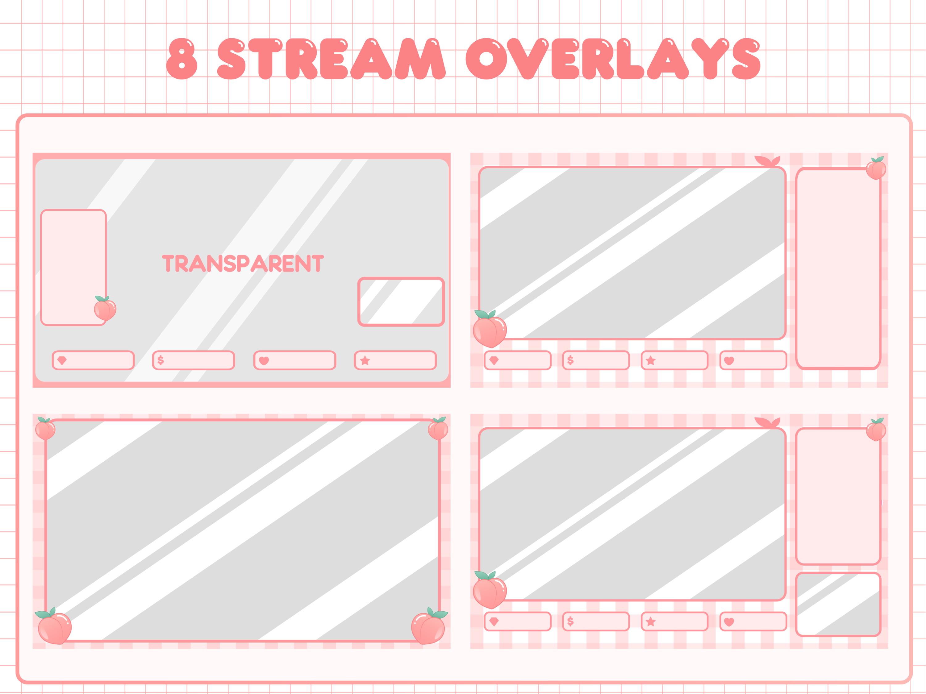 Peach Theme Twitch Animated Stream Package | Overlay Package | Twitch ...
