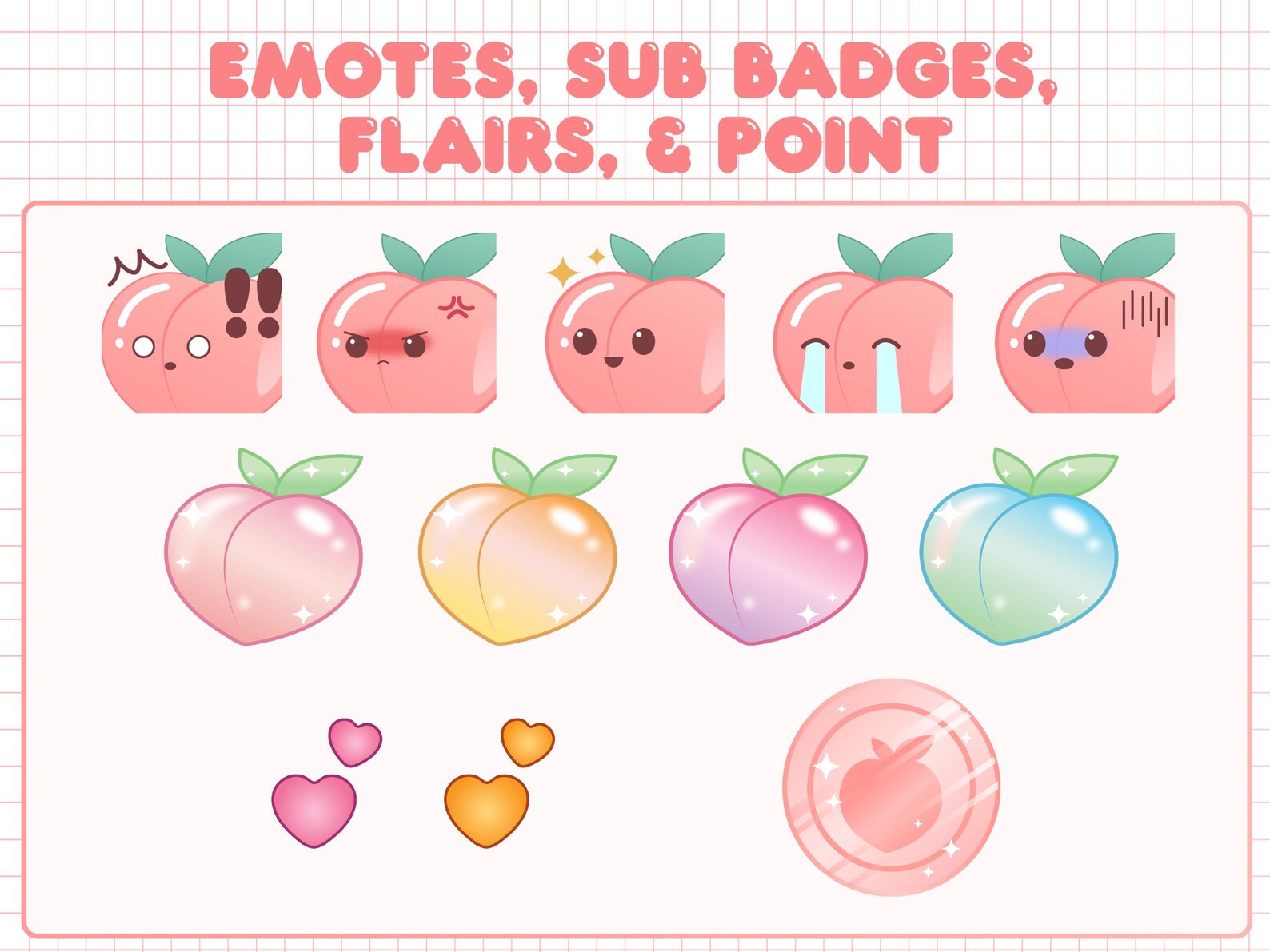 Peach Theme Twitch Animated Stream Package | Overlay Package | Twitch ...