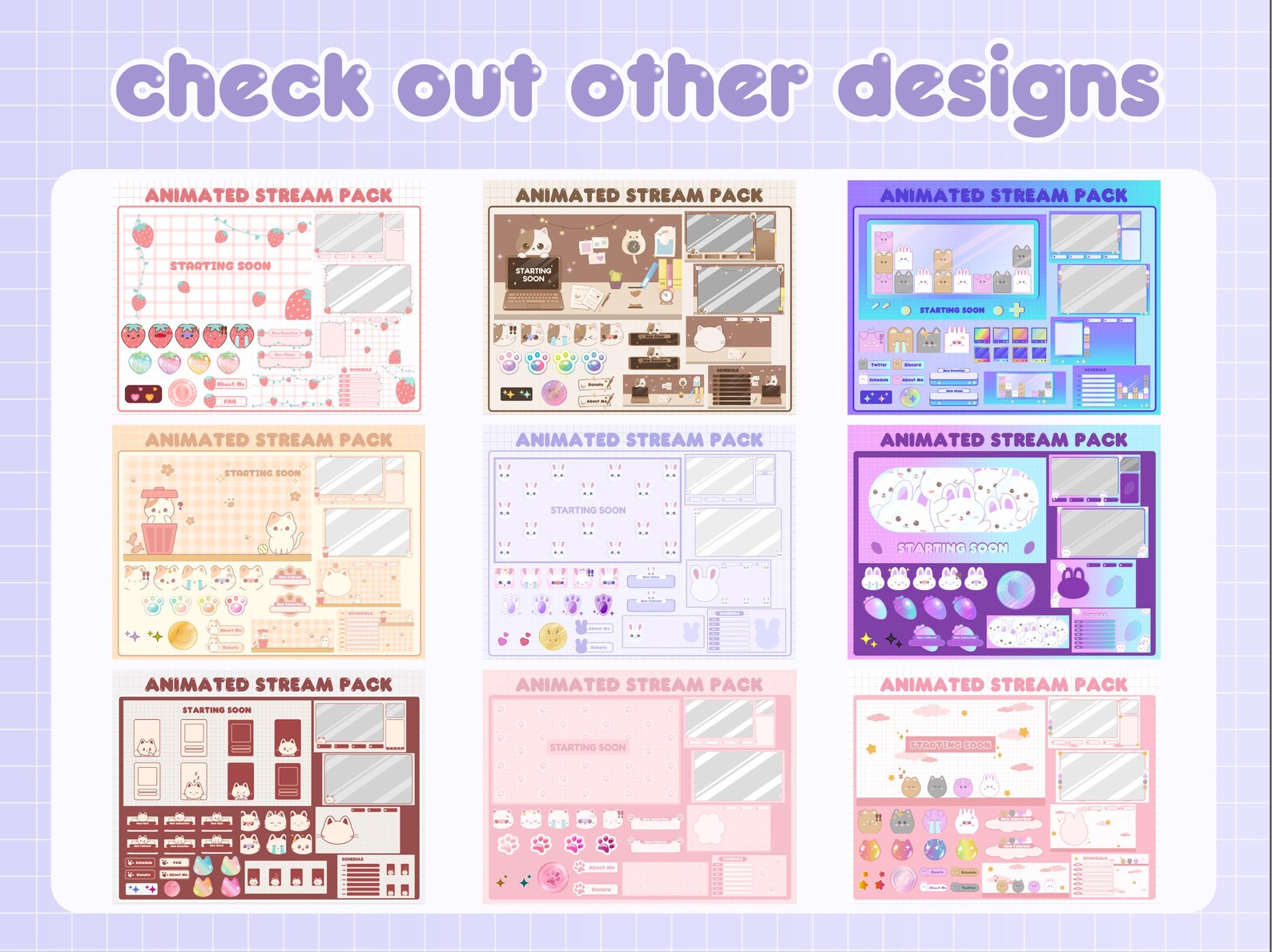 Peach Theme Twitch Animated Stream Package | Overlay Package | Twitch ...