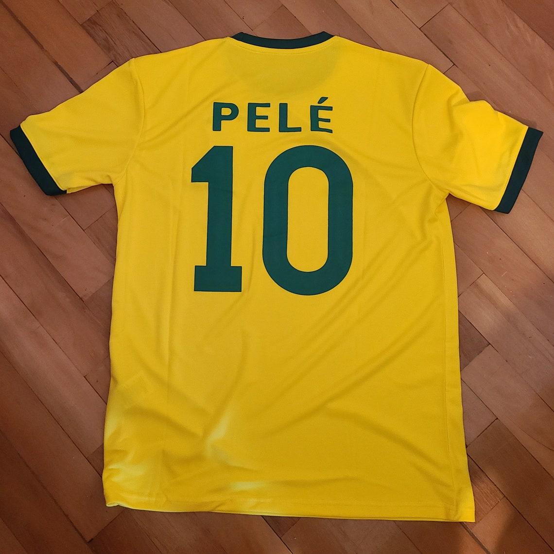 New Pele Brazil Retro Soccer Jersey All Sizes Available Kids and Adults ...