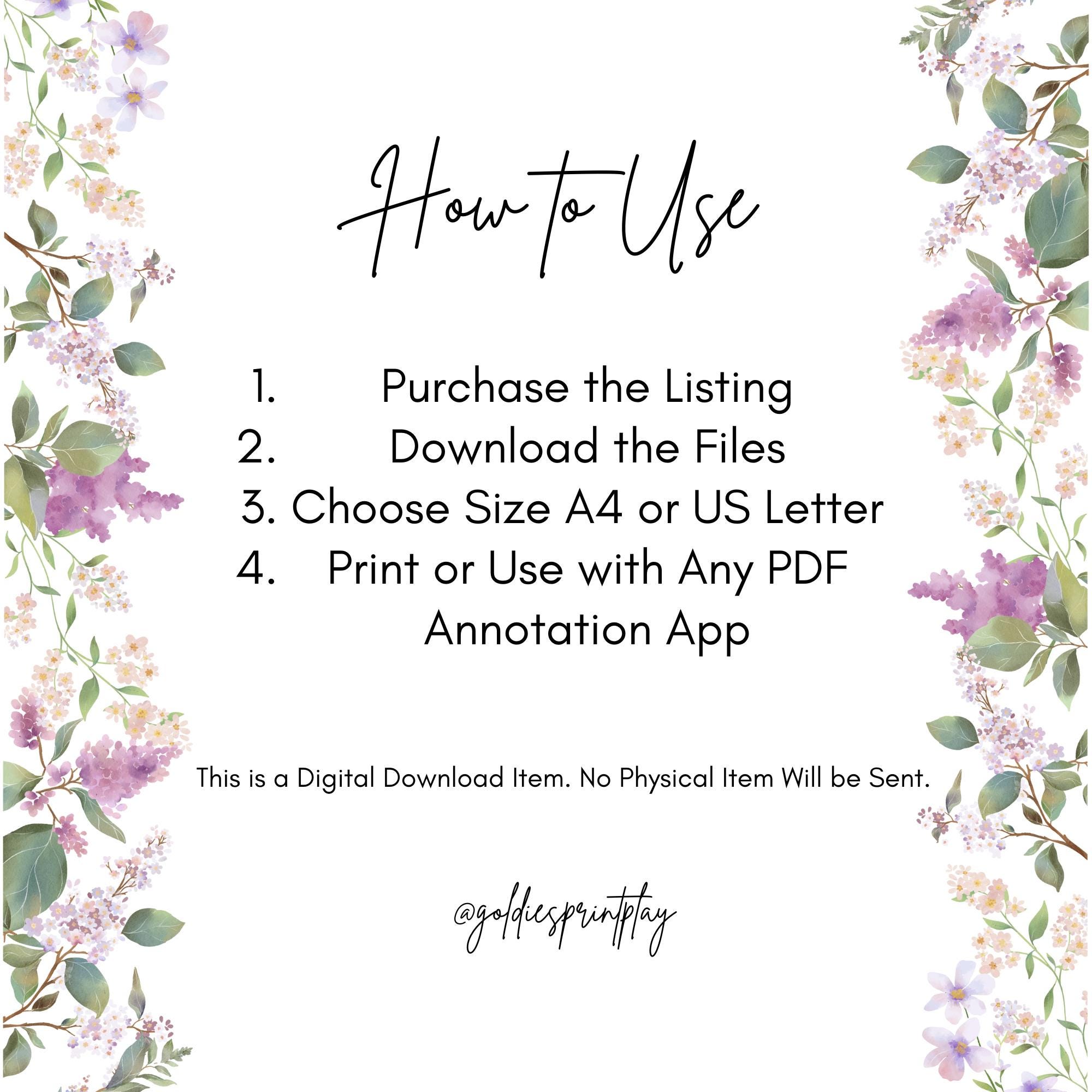 Purple Watercolor Sermon Notes Template – A4 & US Letter Digital ...